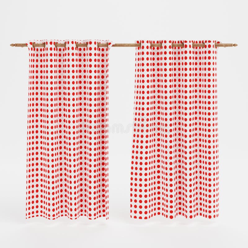 3D Render of Curtains stock illustration. Illustration of shade - 236270205