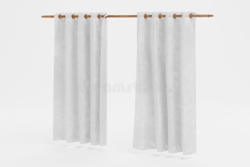 3D Render of Curtains stock illustration. Illustration of fabric ...