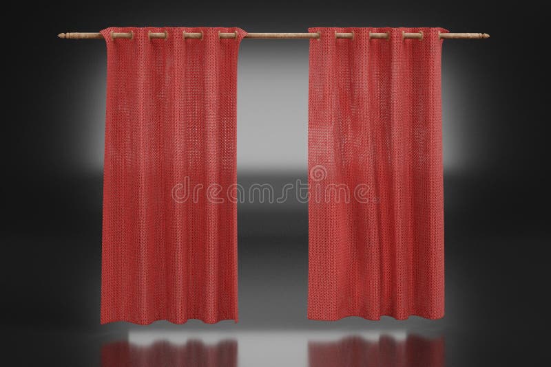 3D Render of Curtains stock illustration. Illustration of classic ...