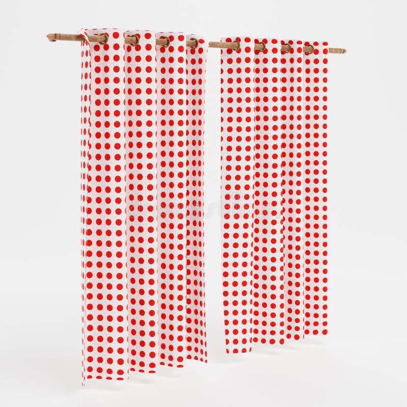 3D Render of Curtains stock illustration. Illustration of hangings ...
