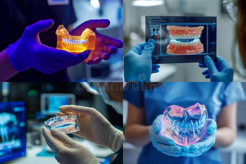 Realistic 3D Render of Dentures Full Set of Artificial Teeth for Dental ...