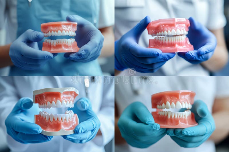 Realistic 3D Render of Dentures Full Set of Artificial Teeth for Dental ...