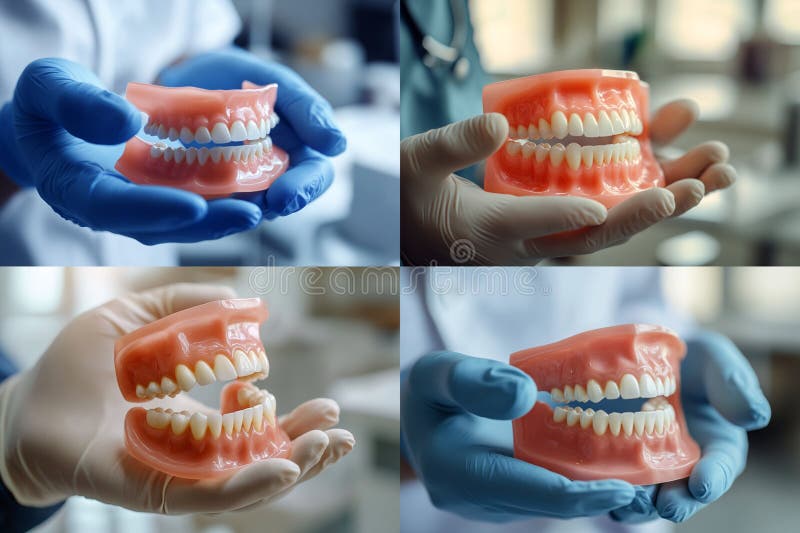 Realistic 3D Render of Dentures - Full Set of Artificial Teeth for ...