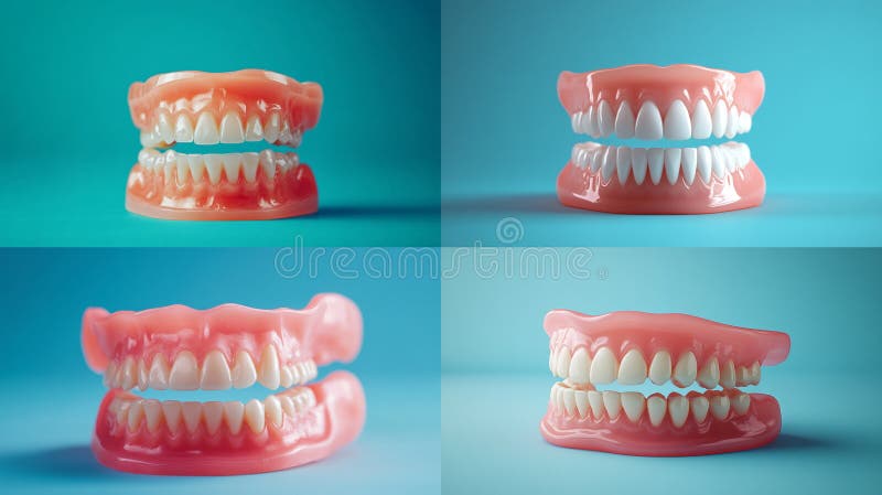Realistic 3D Render of Dentures - Full Set of Artificial Teeth for ...
