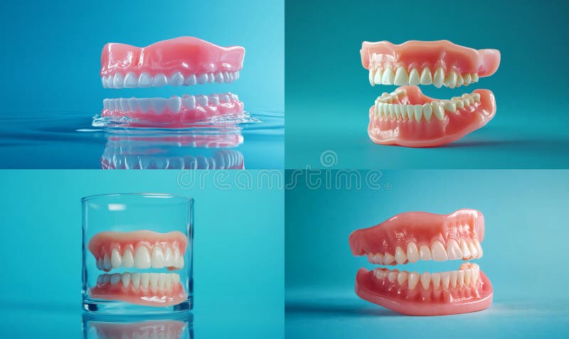 Realistic 3D Render of Dentures - Full Set of Artificial Teeth for ...