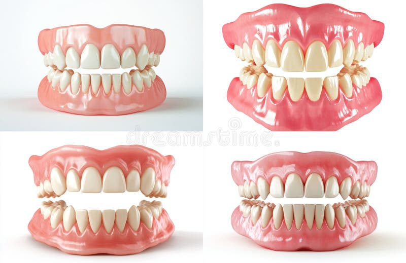 Realistic 3D Render of Dentures - Full Set of Artificial Teeth for ...