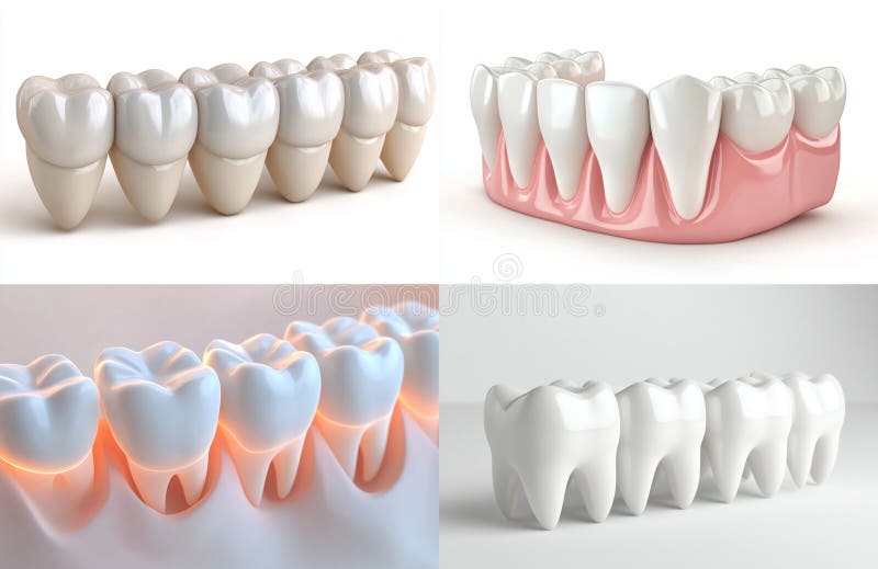 Realistic 3D Render of Dentures - Full Set of Artificial Teeth for ...