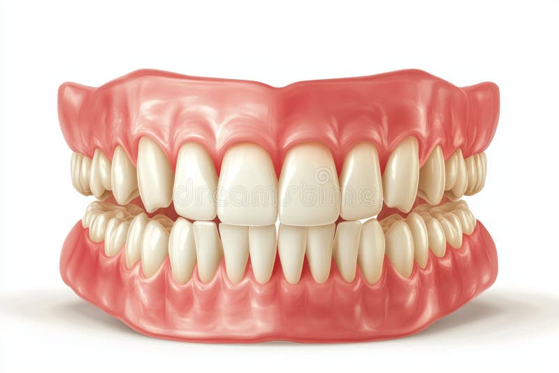 Realistic 3D Render of Dentures - Full Set of Artificial Teeth for ...