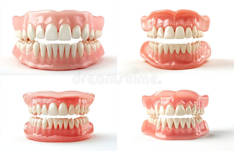 Realistic 3D Render of Dentures - Full Set of Artificial Teeth for ...