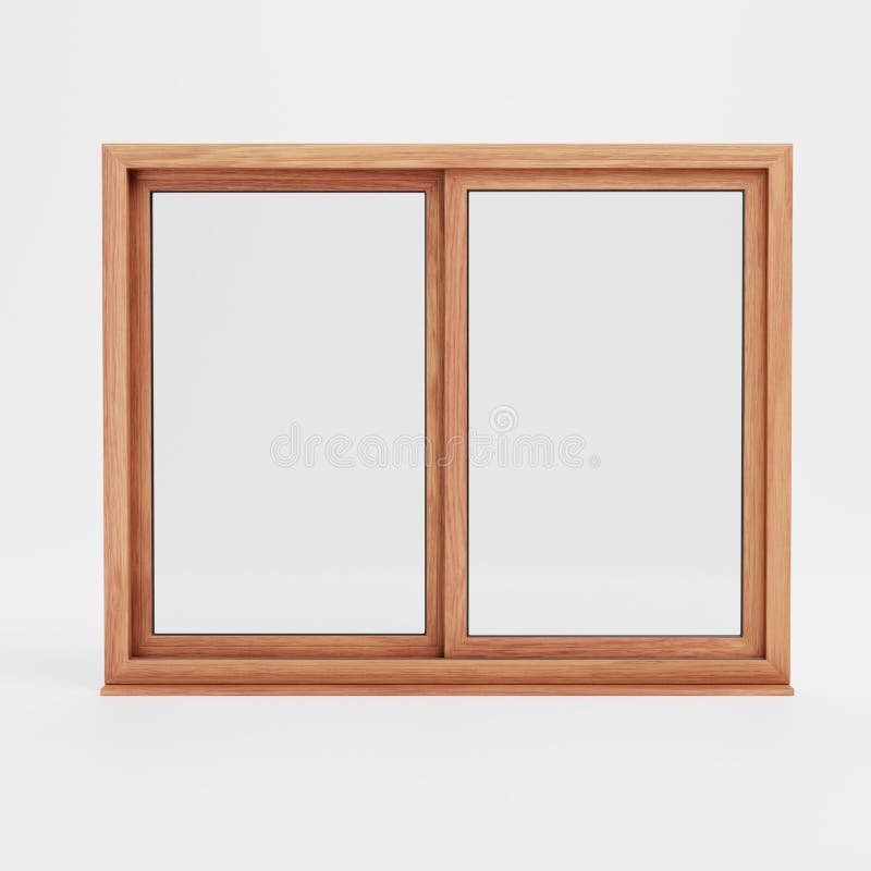 3D Render of Double Sliding Window Stock Illustration - Illustration of ...