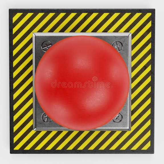 3D Render of Emergency Button Stock Illustration - Illustration of pushbutton, alarm: 249448443