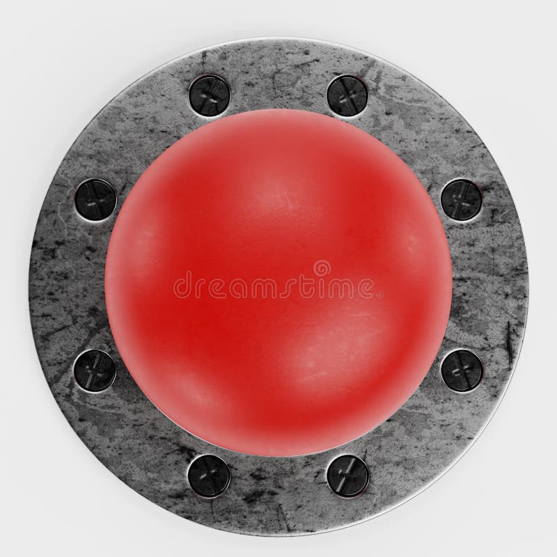3D Render of Emergency Button Stock Illustration - Illustration of panic, control: 249184002