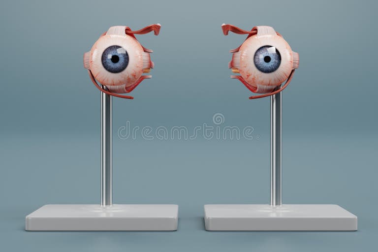 3D Render of Eye Anatomy Model Stock Illustration - Illustration of ...