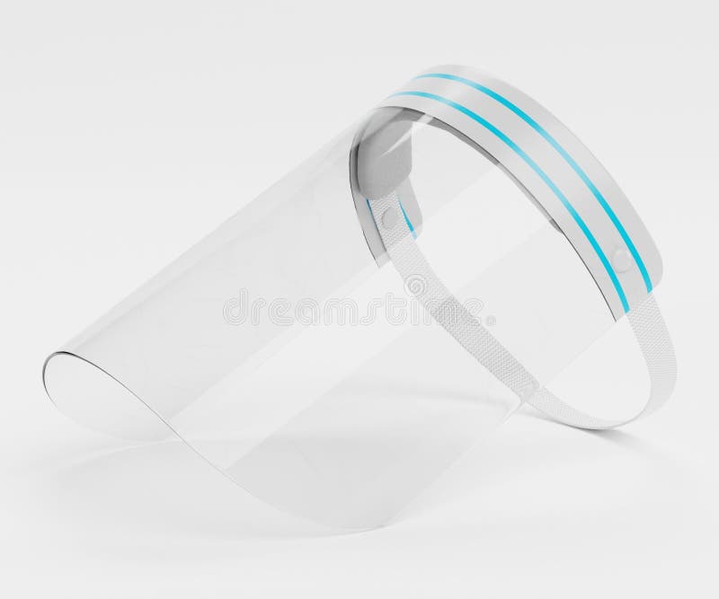 3D render of Face Shield stock illustration. Illustration of helmet ...