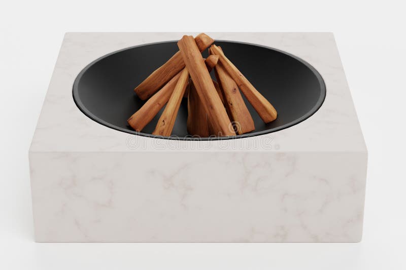 3D Render of Fire Pit stock illustration. Illustration of wood - 276586570