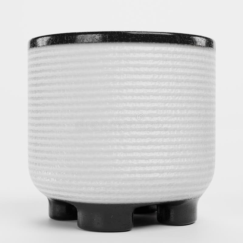3D Render of Flower Pot stock illustration. Illustration of ceramic ...