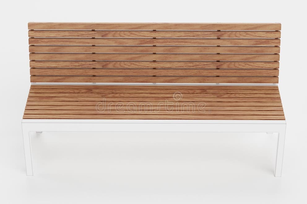 3D Render of Garden Bench stock illustration. Illustration of home ...