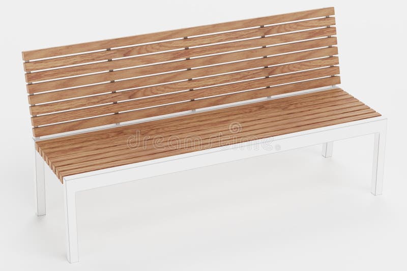 3D Render of Garden Bench stock illustration. Illustration of extrior ...