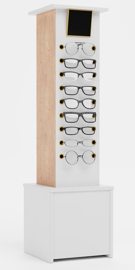 3D Render of Optical Stand stock illustration. Illustration of display ...