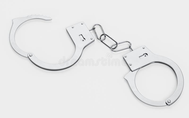 3D Render of Handcuffs stock photo. Image of police - 236442076