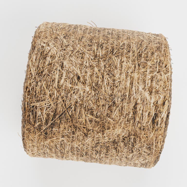 3D Render of Hay Bale stock illustration. Illustration of food - 204467261