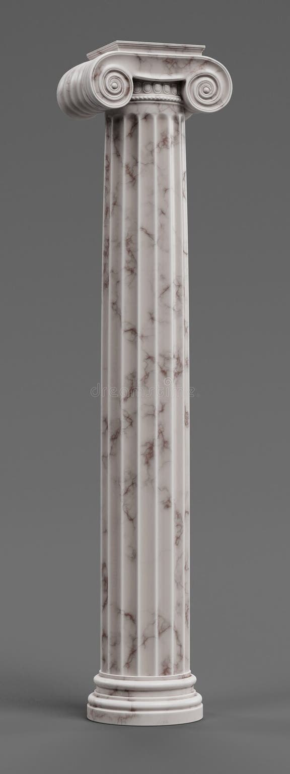 3D Render of Ionic Column stock illustration. Illustration of baroque ...