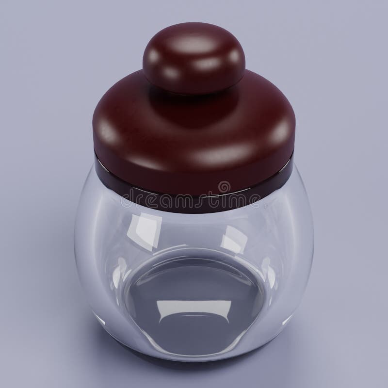 3D Render of Jar stock illustration. Illustration of coffee - 262933827