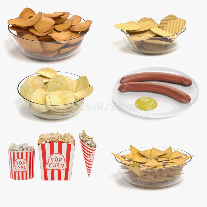 3D Render of Junk Food stock illustration. Illustration of food - 324440545