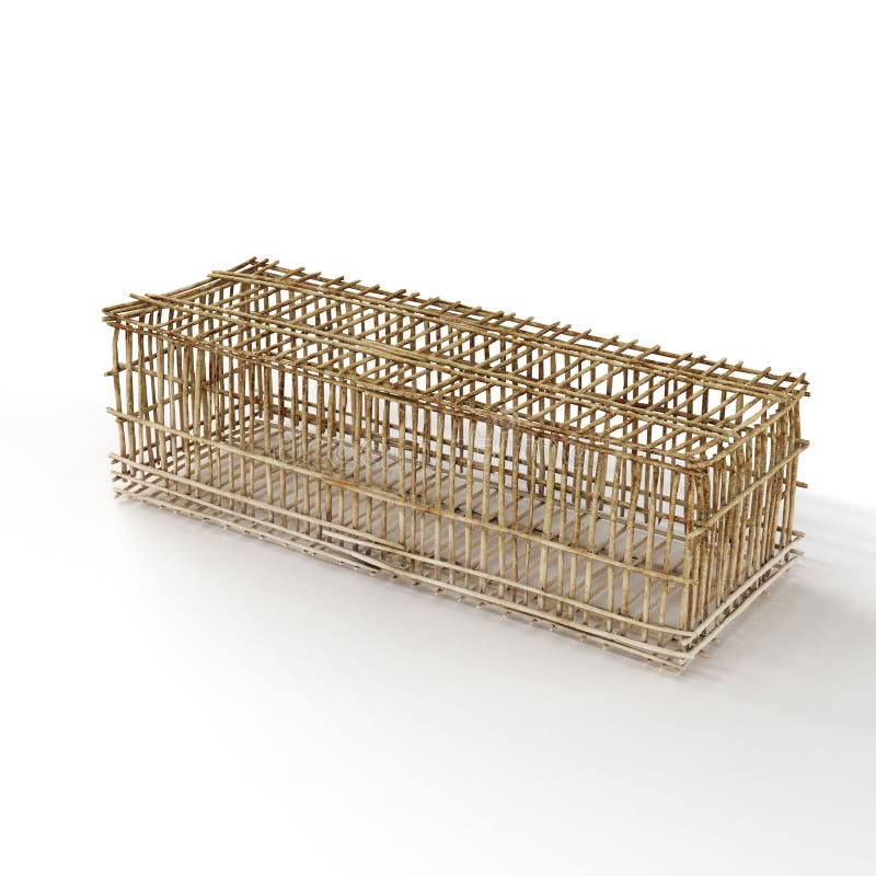 Realistic 3D Render of a Long, Wooden Crate Stock Illustration ...