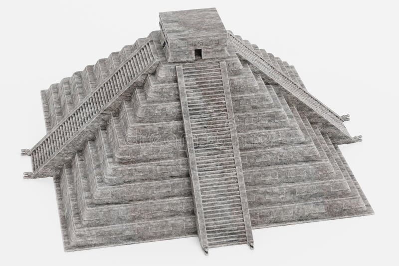 3D Render of Mayan Pyramid stock illustration. Illustration of chizen ...