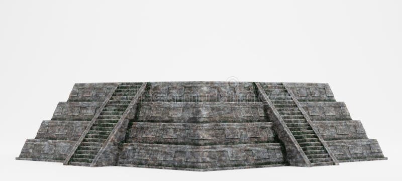 3D Render of Mayan Pyramid stock illustration. Illustration of mayan ...