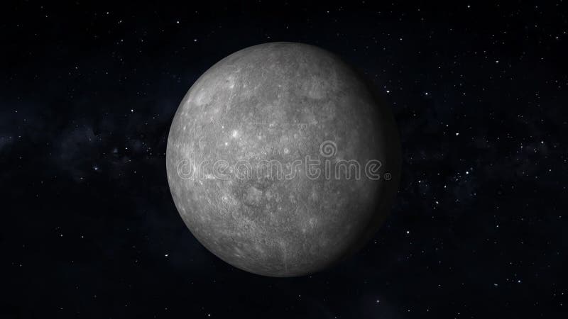 Realistic 3d Mercury Rotating Animation, Moving Rotated Mercury ...