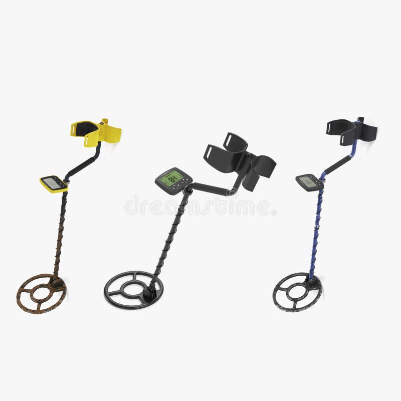 3D Render of Metal Detectors Stock Illustration - Illustration of ...