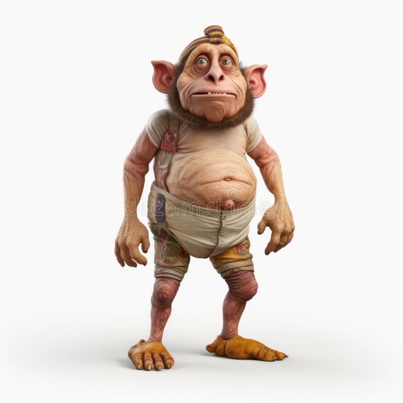 Realistic 3d Render of a Monkey with Expressive Facial Animation Stock ...