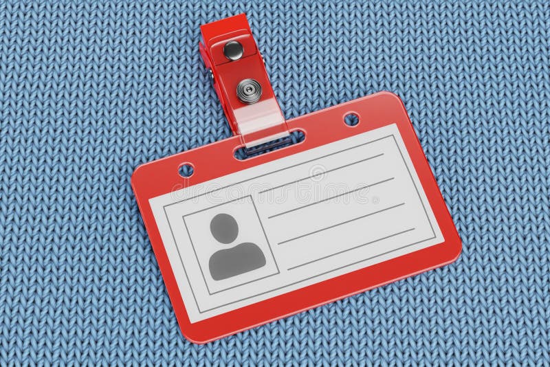 3D Render of Name Badge stock illustration. Illustration of ...