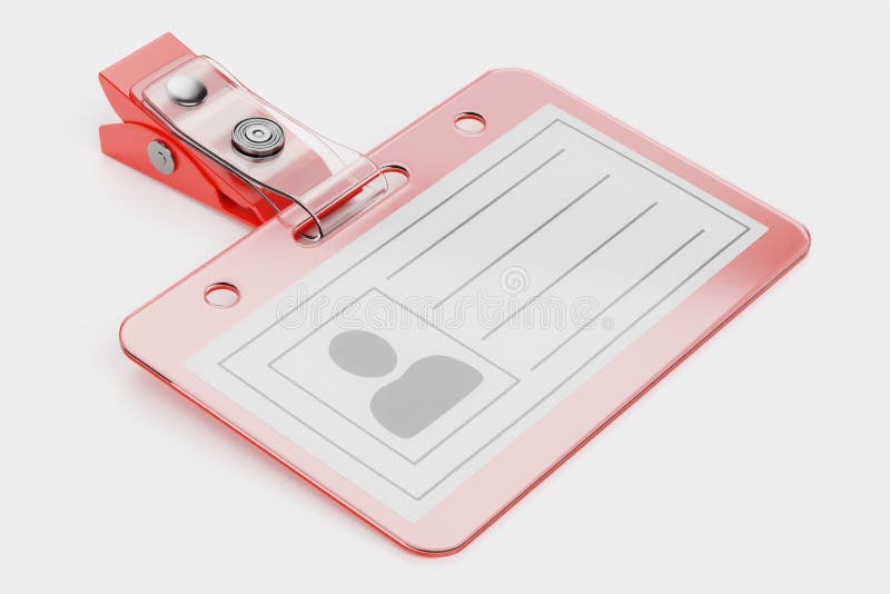3D Render of Name Badge stock illustration. Illustration of string ...