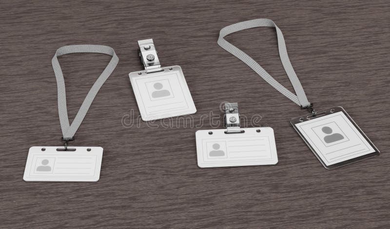 3D Render of Name Badges stock illustration. Illustration of realistic ...