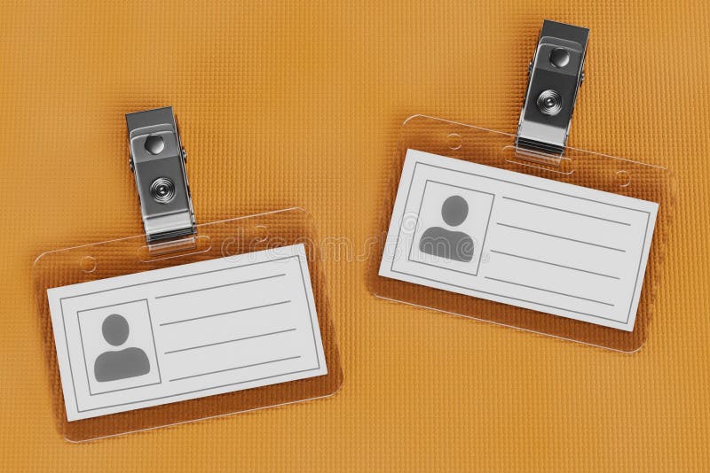 3D Render of Name Badges stock illustration. Illustration of string ...