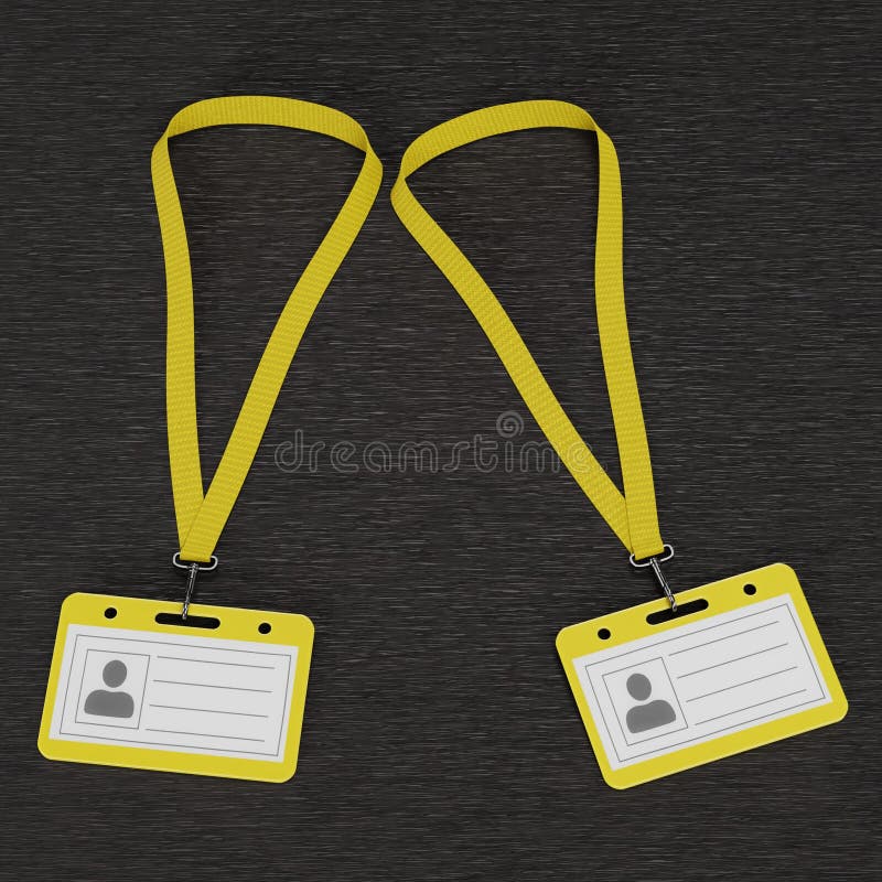 3D Render of Name Badges stock illustration. Illustration of badges ...