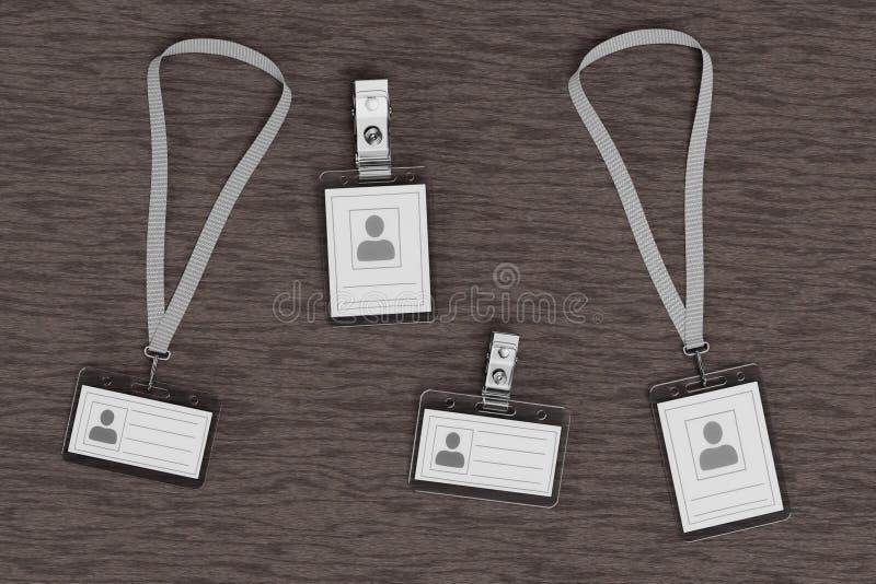 3D Render of Name Badges stock illustration. Illustration of identity ...