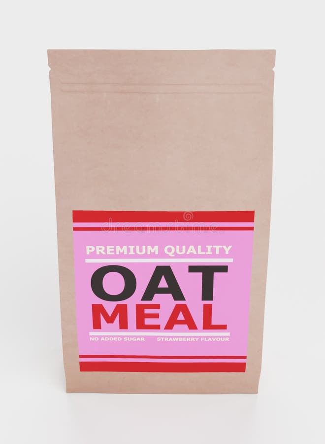 3D Render of Oat Meal stock illustration. Illustration of diet - 299831519