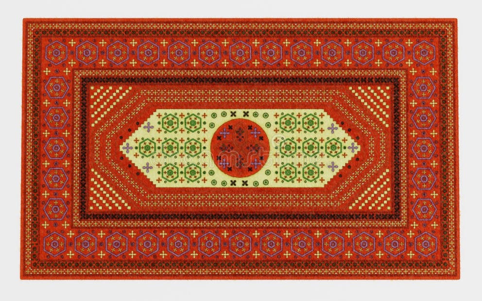 3d Render of Oriental Rug stock illustration. Illustration of ...