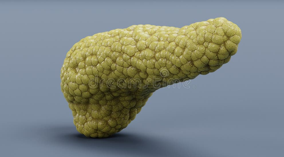 3D Render of Pancreas stock illustration. Illustration of medical ...