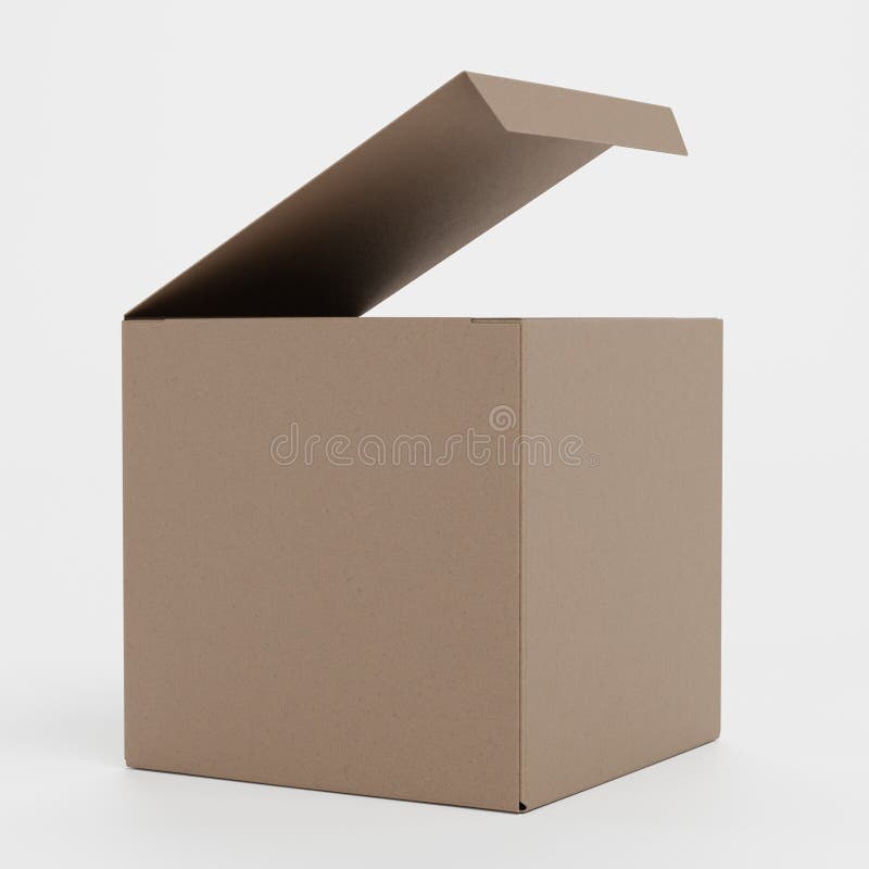 3D Render of Paper Box stock illustration. Illustration of package ...