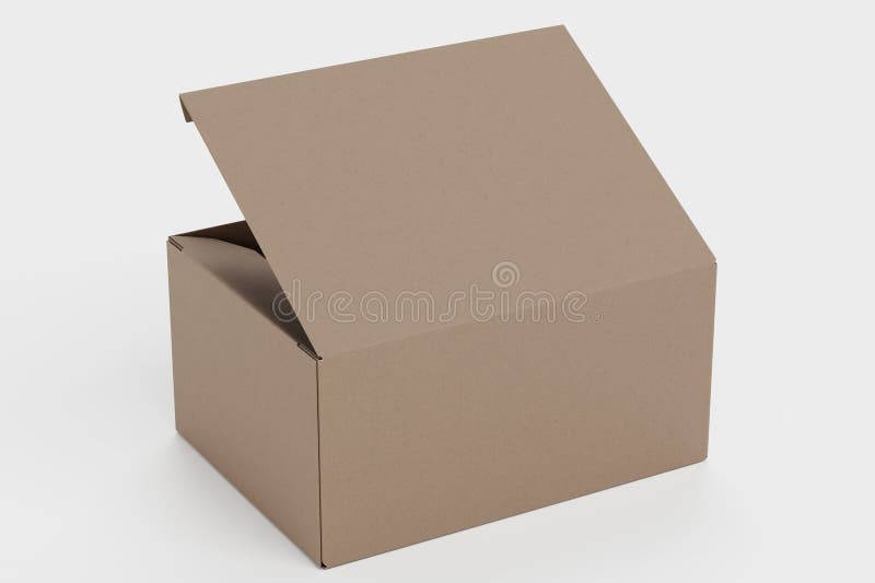 3D Render of Paper Box stock illustration. Illustration of model ...