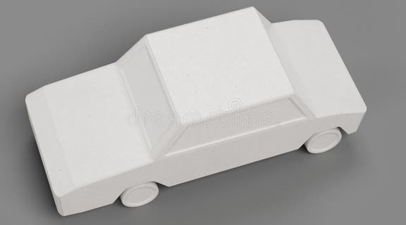 3D Render of Paper Car stock illustration. Illustration of game - 324428958