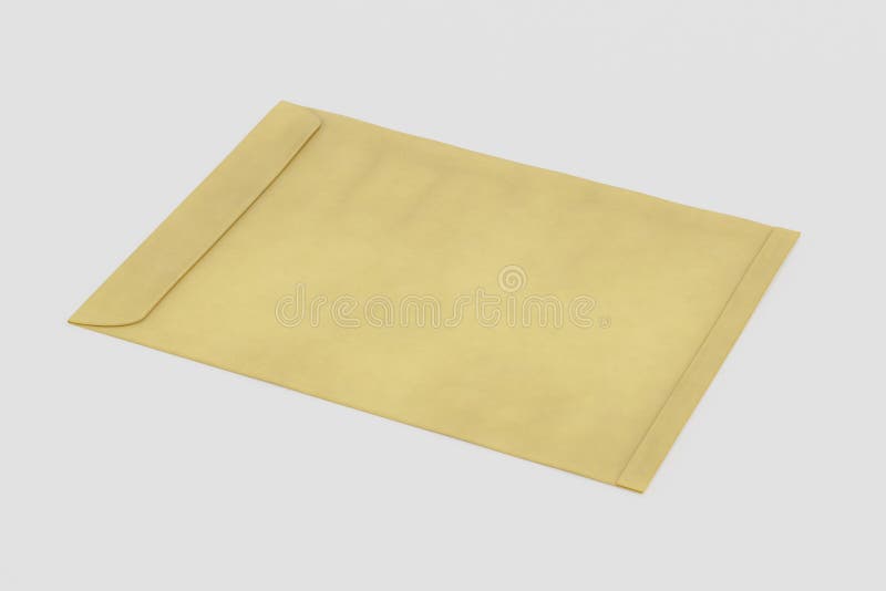 3D Render of Paper Envelope Stock Illustration - Illustration of ...