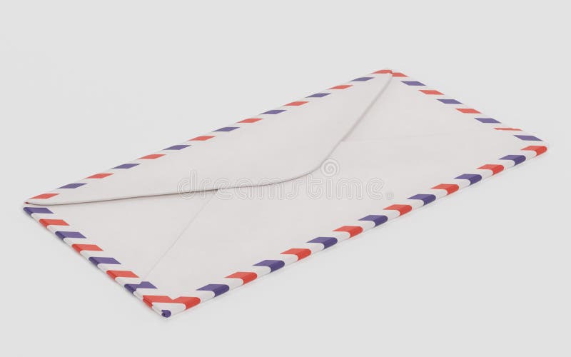 3D Render of Paper Envelope Stock Illustration - Illustration of send ...