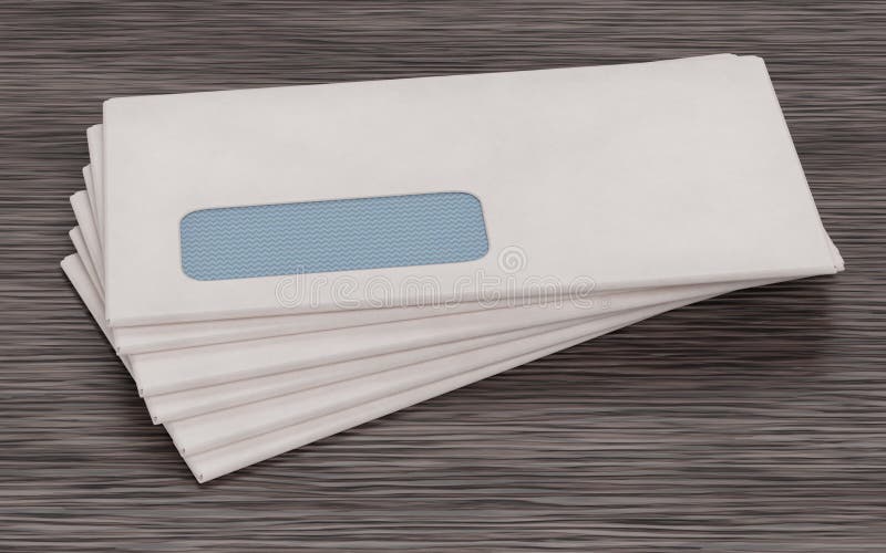 3D Render of Paper Envelope Stock Illustration - Illustration of ...