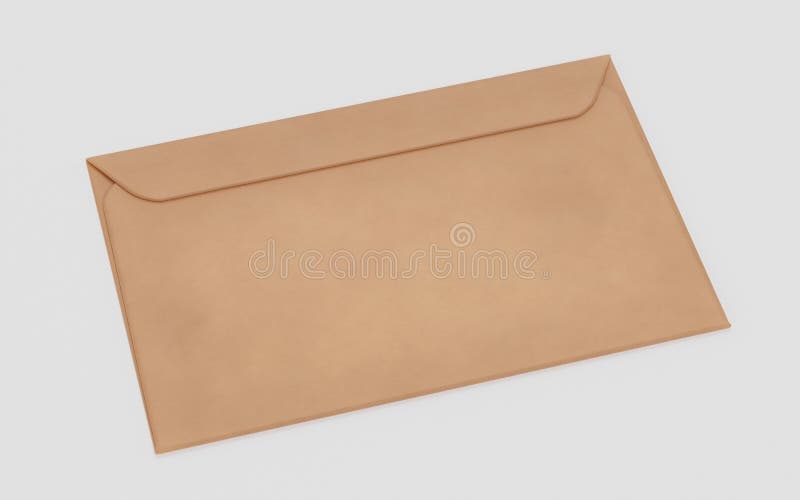 3D Render of Paper Envelope Stock Illustration - Illustration of postal ...
